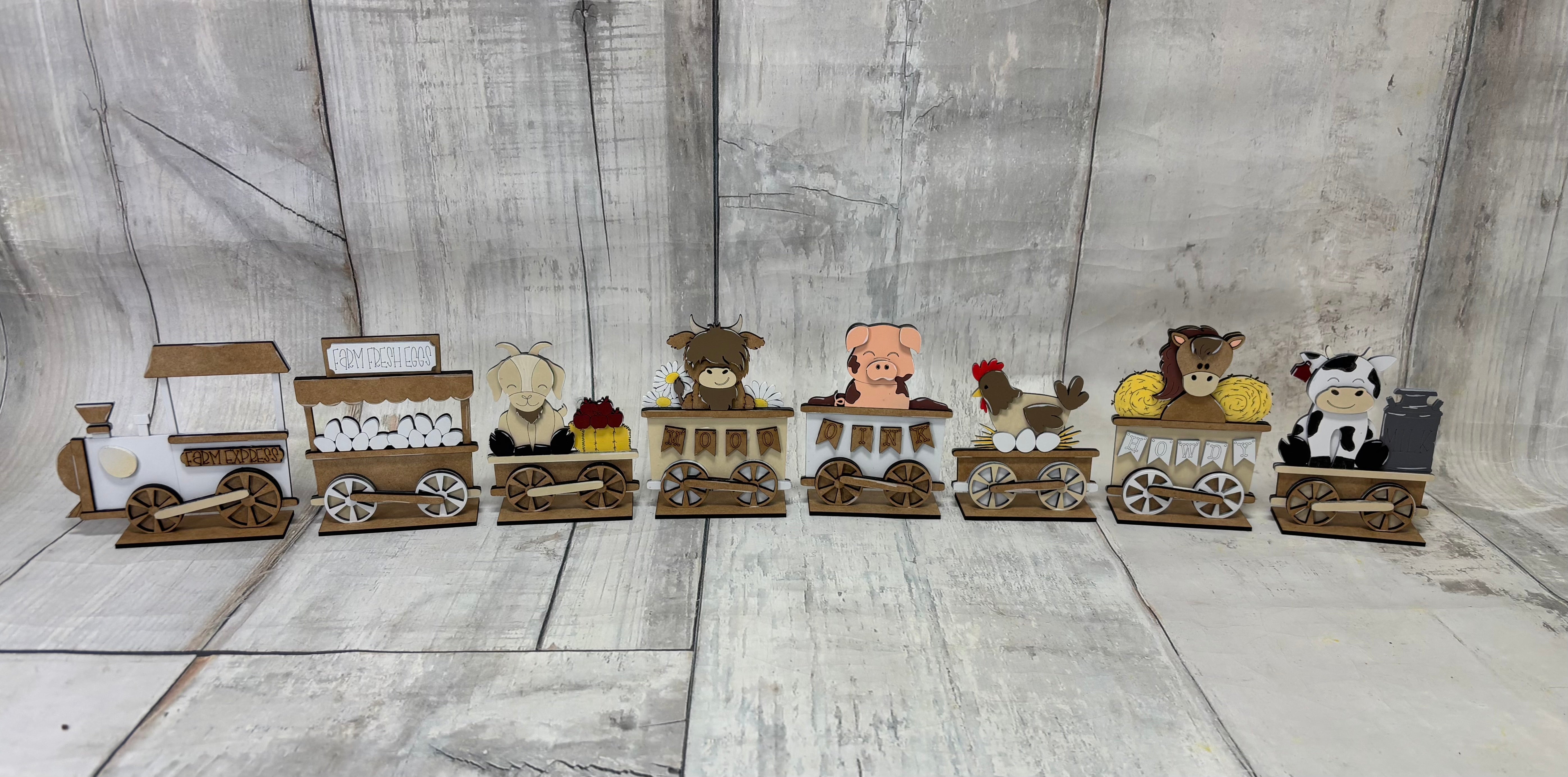 Farm animals Train DIY Kit – Rustic Home Co