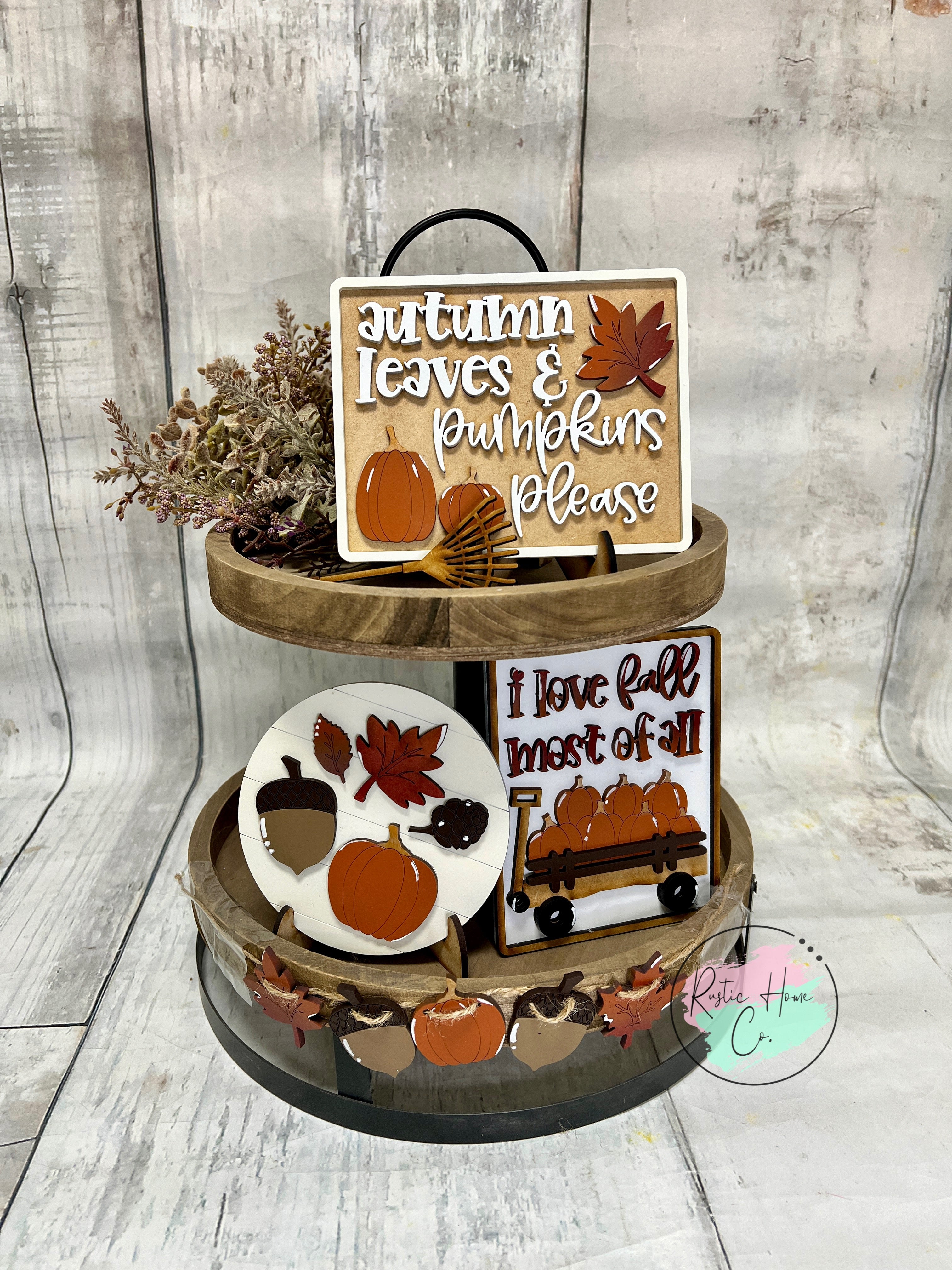 Fall Autumn Leaves Tier Tray Kit – Rustic Home Co