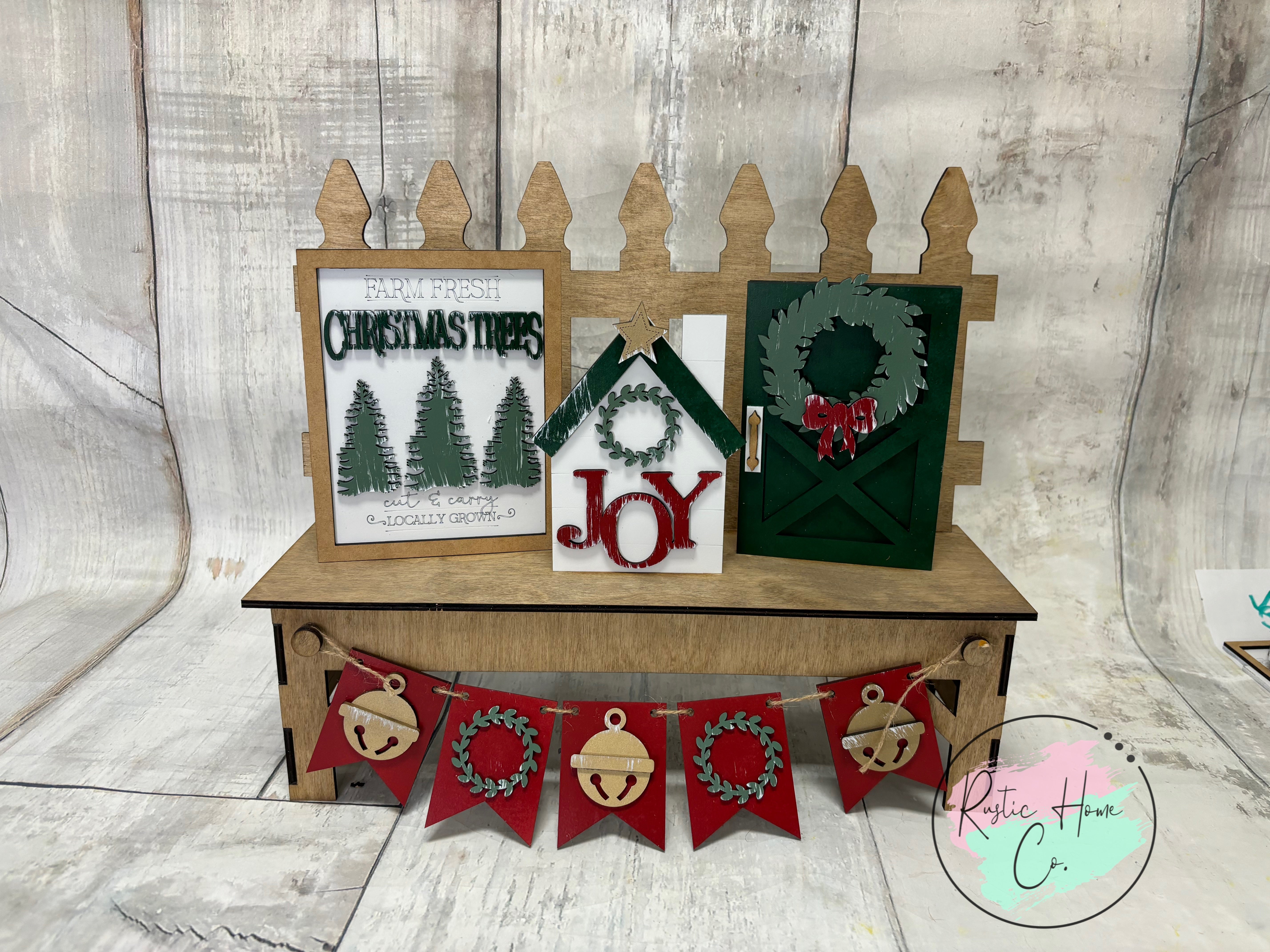 Christmas Joy Interchangable Kit for benches – Rustic Home Co
